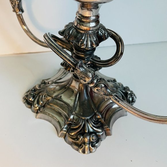 Vintage | Accents | Vintage Solid Metal 3arm Coronet Silver Plate Ep ...